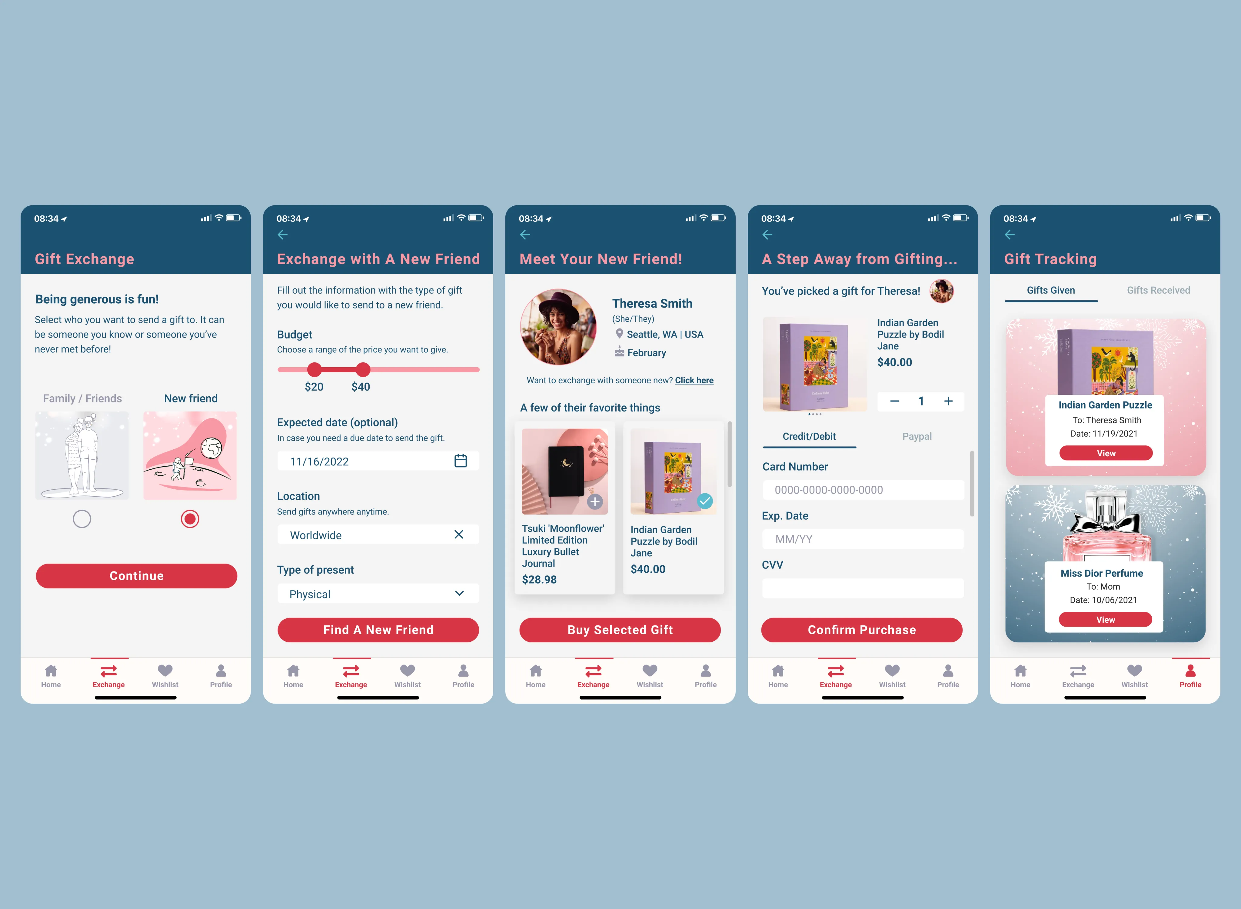 2021 Holiday Design Challenge: Gift Exchange App | Designlab
