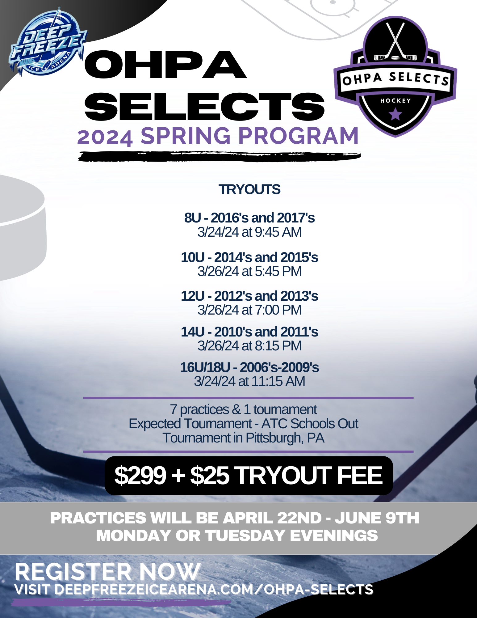 Deep Freeze - OHPA Selects Spring Hockey