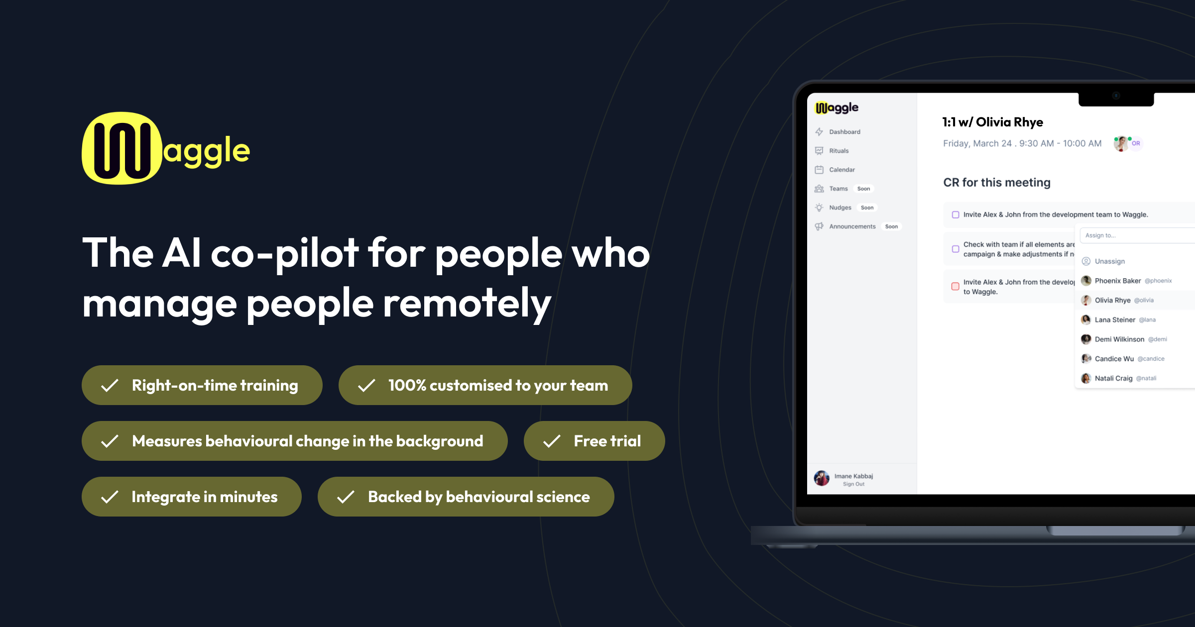 Waggle | Your AI-Copilot for Managing Remote Teams