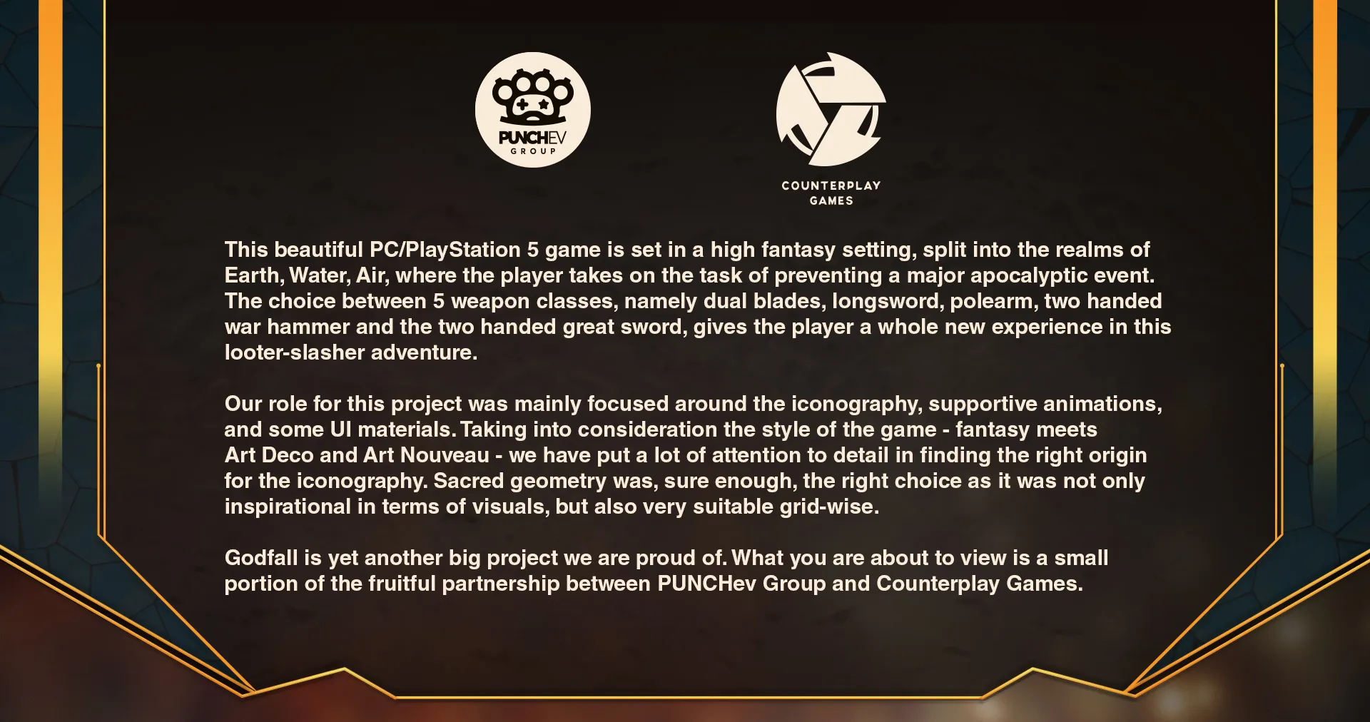 GODFALL - Project — PUNCHev Group