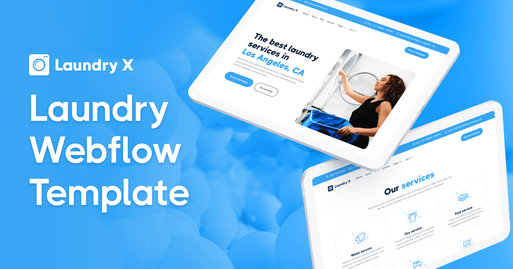 Home V3 - Laundry X - Webflow Ecommerce website template