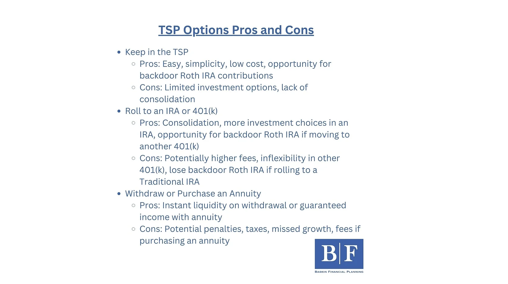 What Do I Do With My TSP After leaving Military?