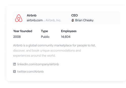 Free Company Enrichment API - Search by Name or Domain