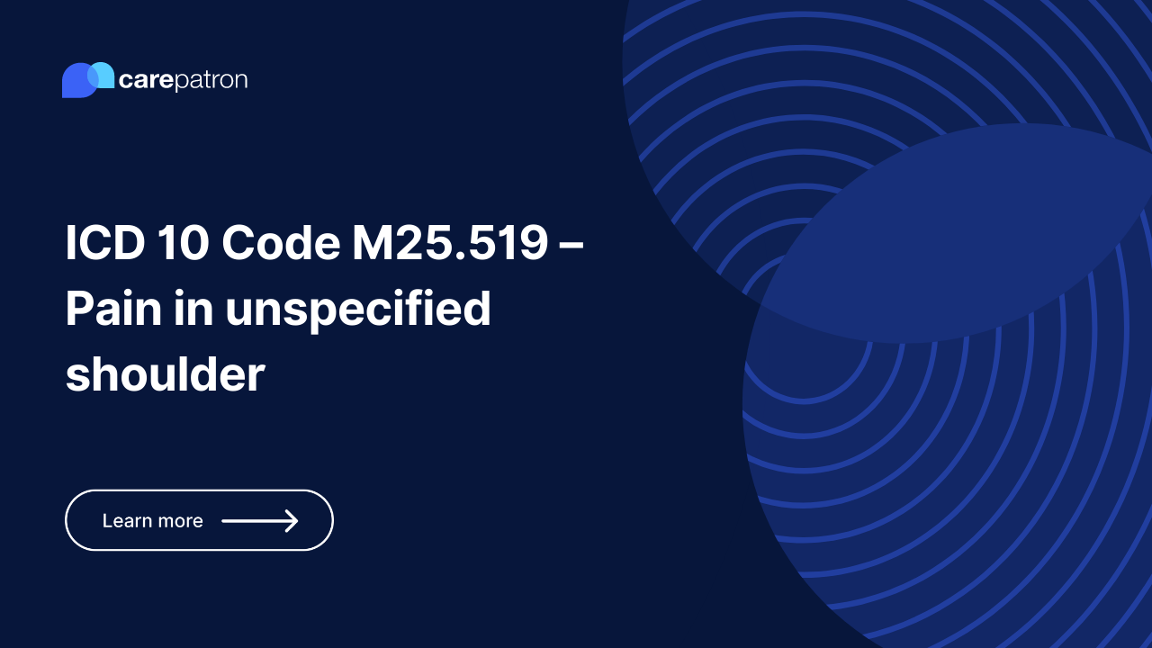 M25.519 – Pain in unspecified shoulder | ICD-10-CM