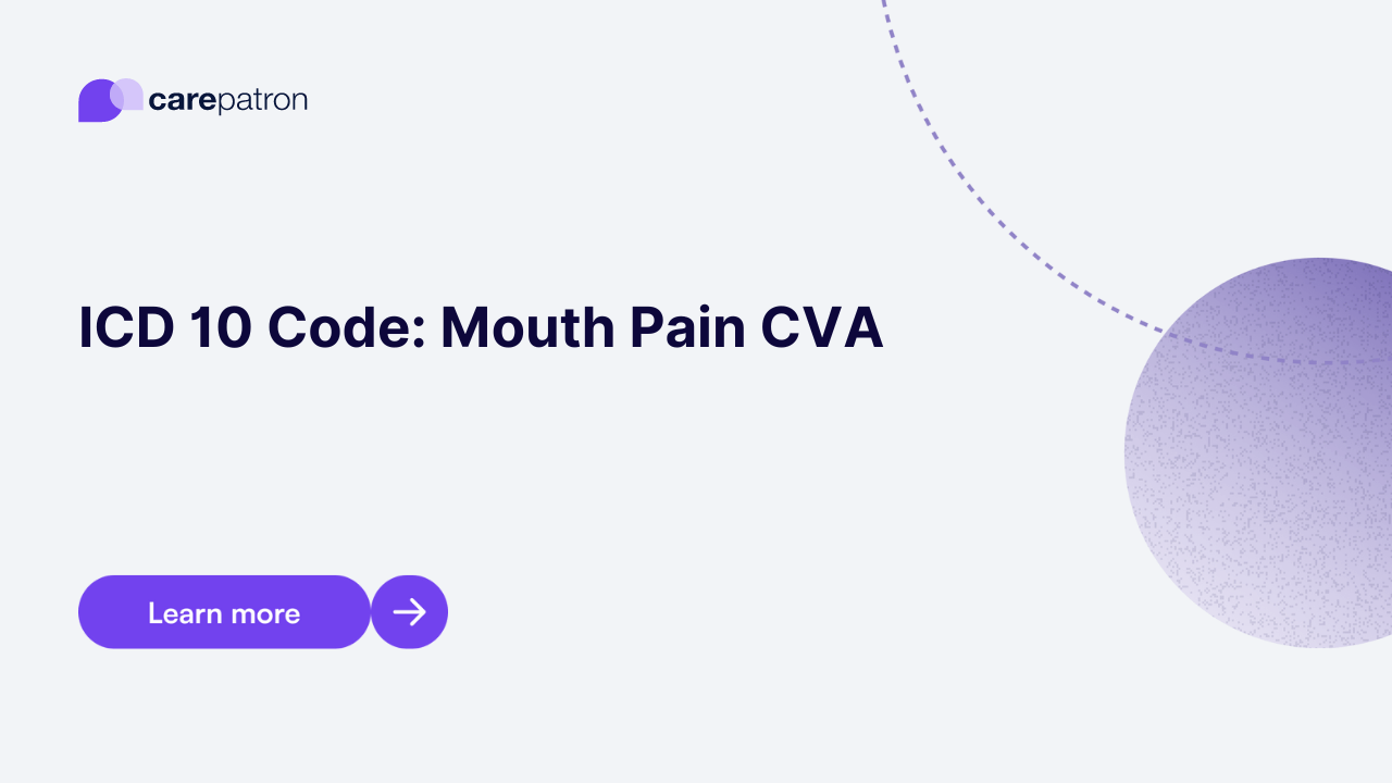 Mouth Pain CVA ICD-10-CM Codes | 2023