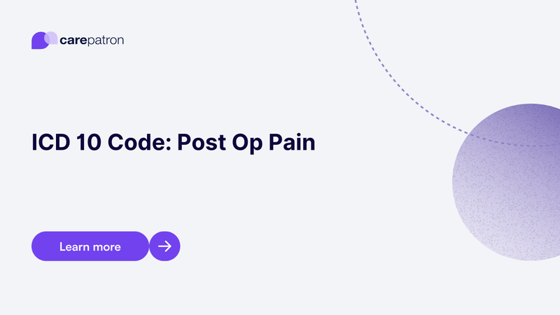 Post Op Pain ICD-10-CM Codes | 2023