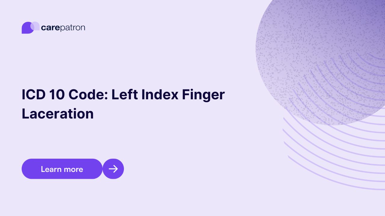 Left Index Finger Laceration ICD-10-CM Codes | 2023