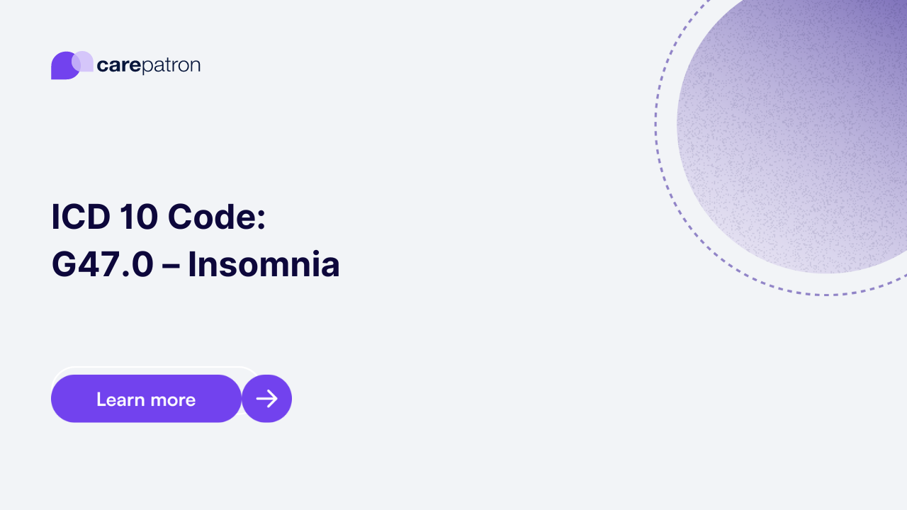 G47.0 – Insomnia | ICD-10-CM
