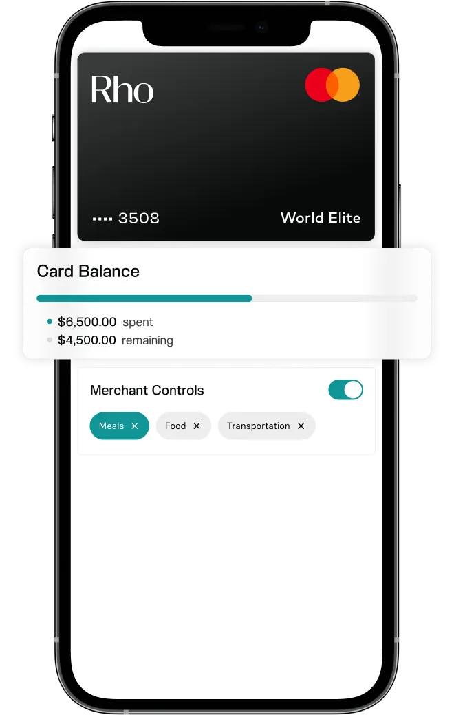 Rho Corporate Credit Card | Apply in Minutes
