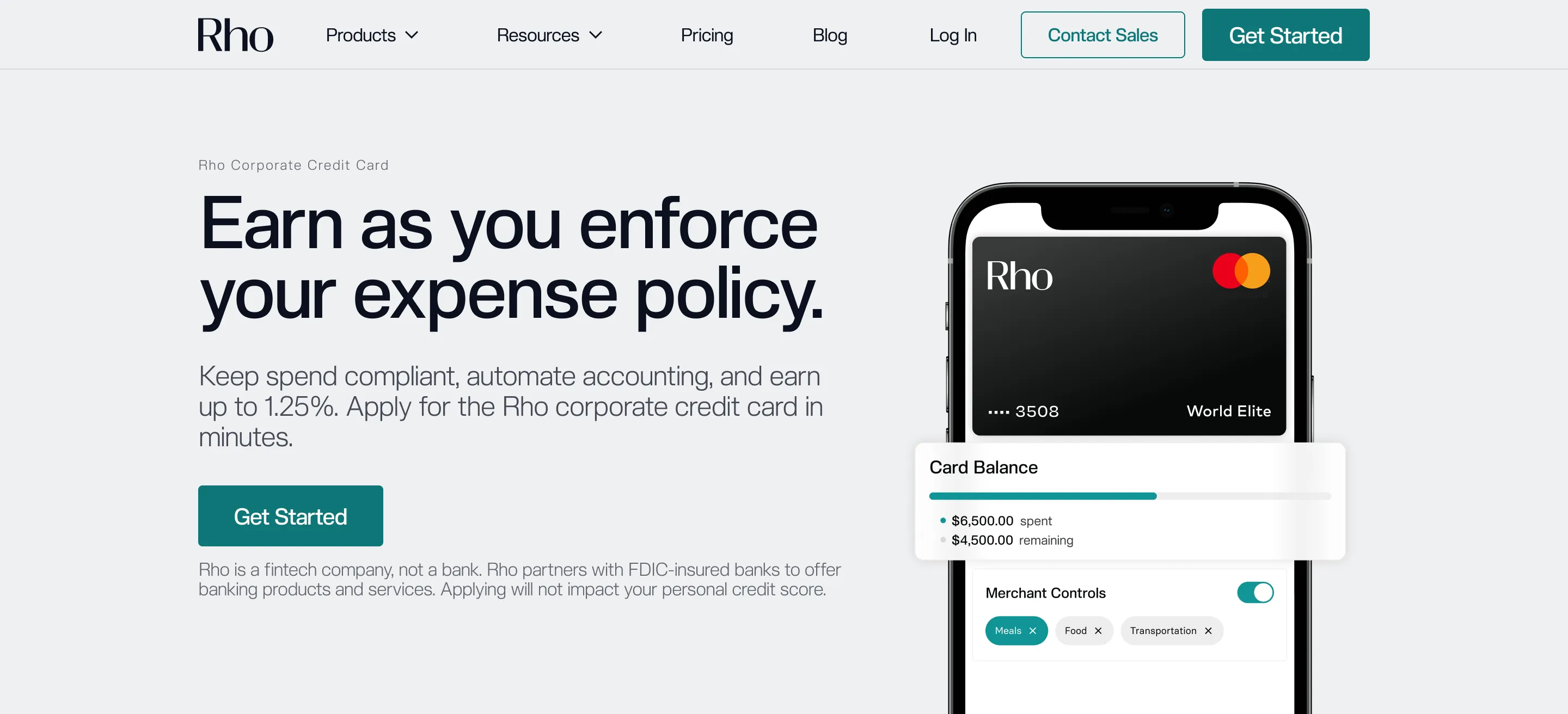 Rho Corporate Credit Card | Apply in Minutes