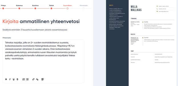 Miten Tehdä Ansioluettelo - CV Pohja