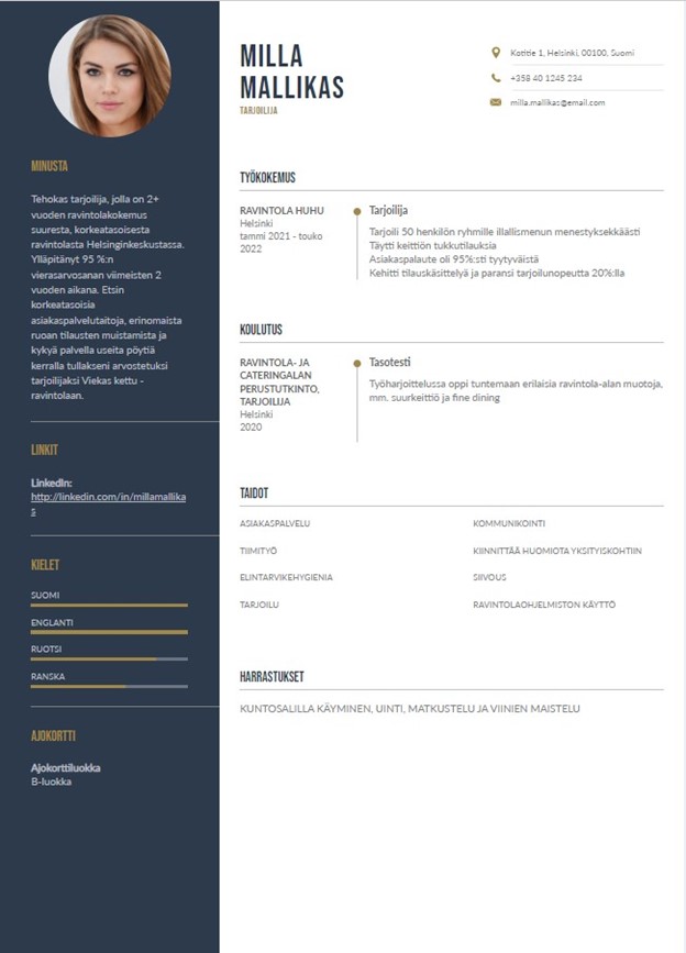 Miten Tehdä Ansioluettelo - CV Pohja