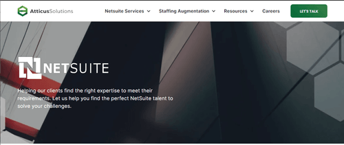 IT Staff Augmentation and NetSuite Services | Atticus Solutions