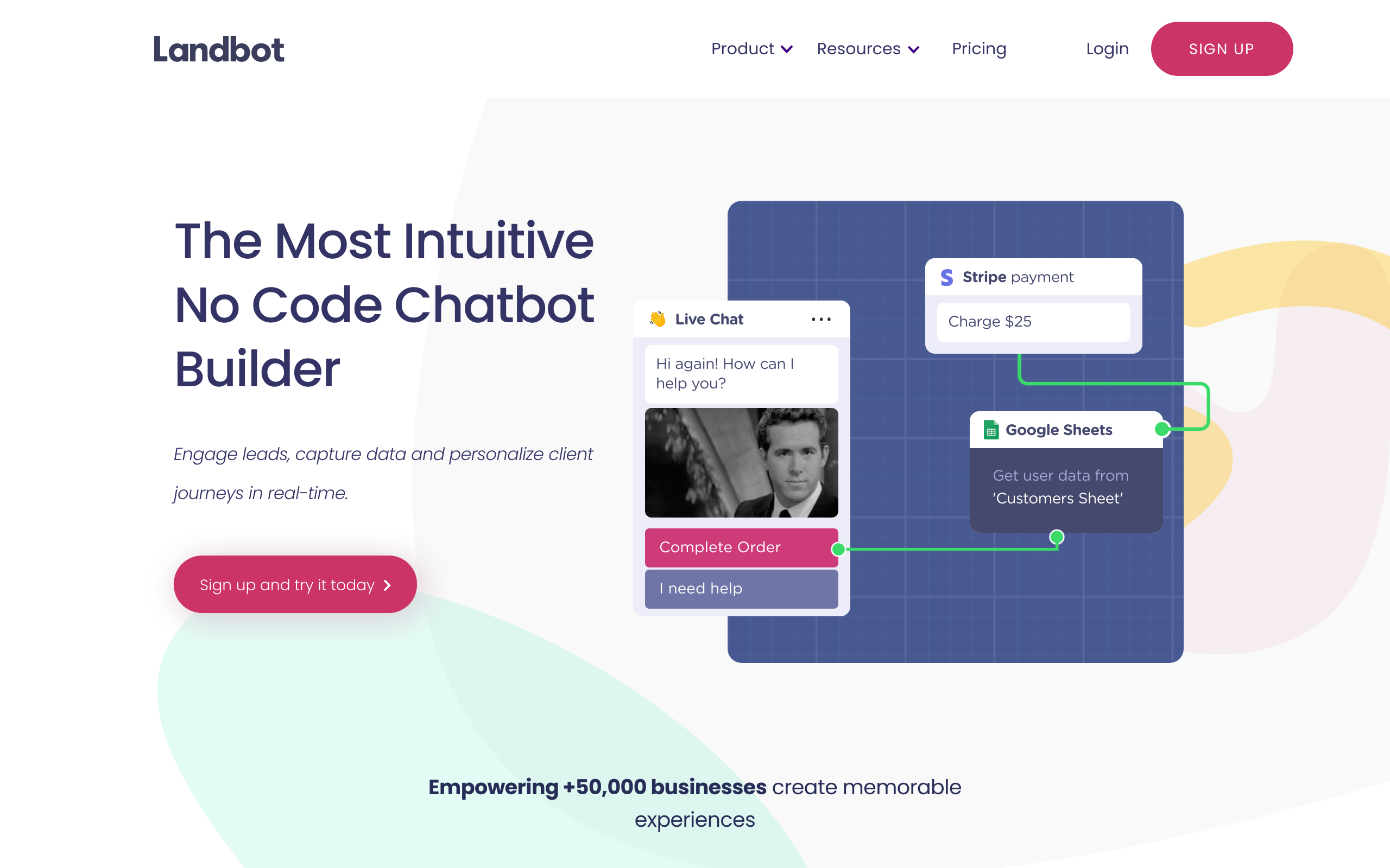 Landbot: No-code tool for Form builders