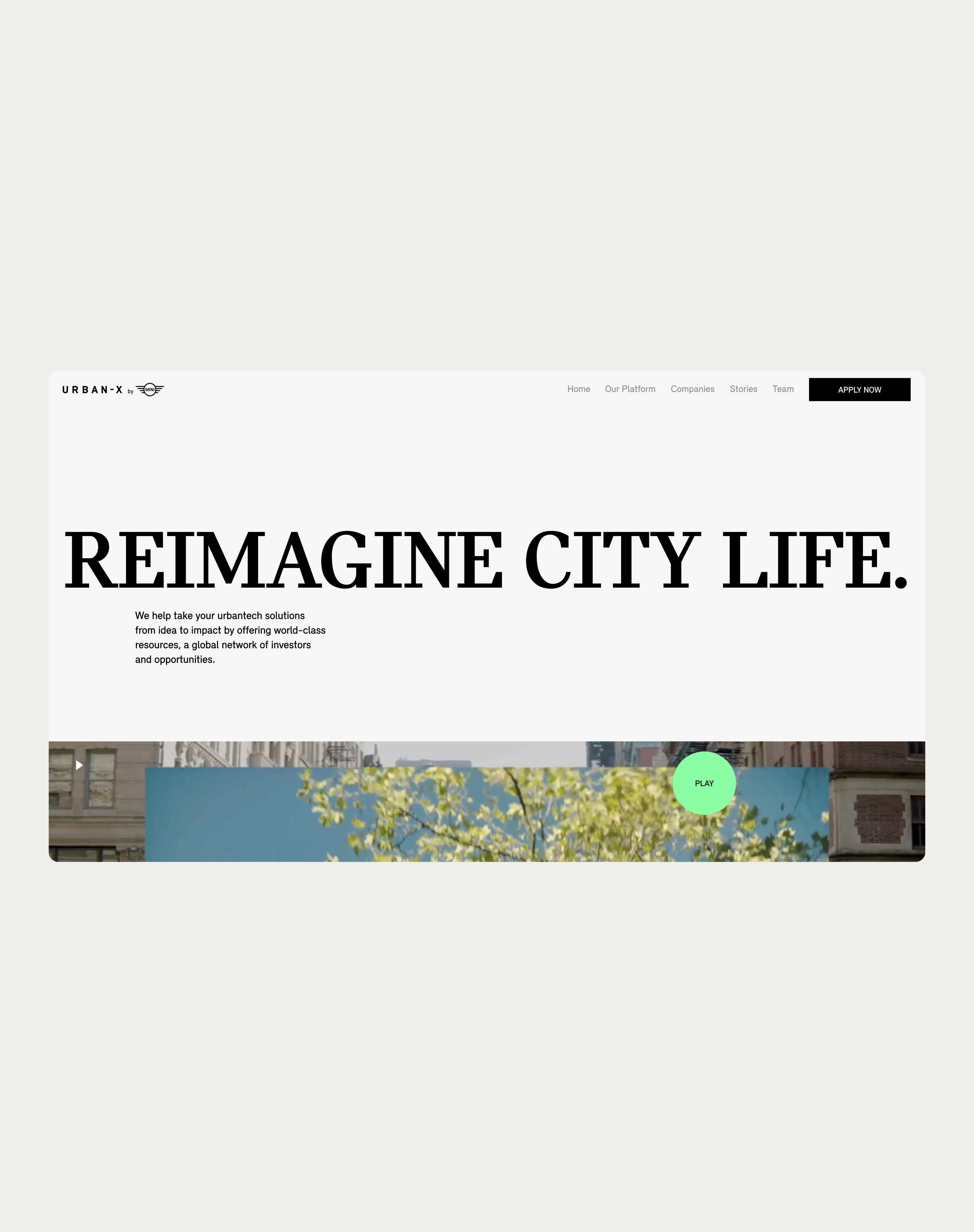 Minimum Portfolio Project: Urban X