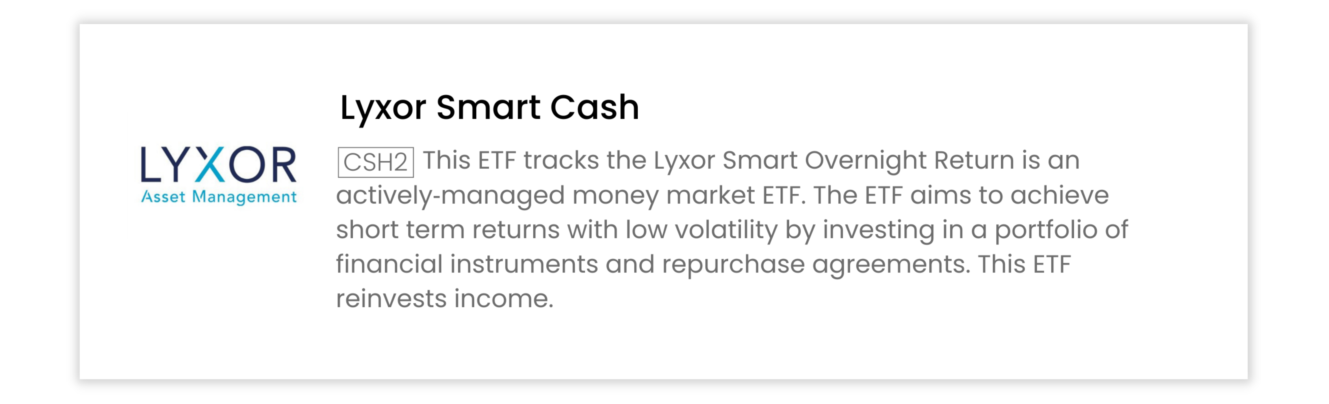 InvestEngine - Money Market ETFs