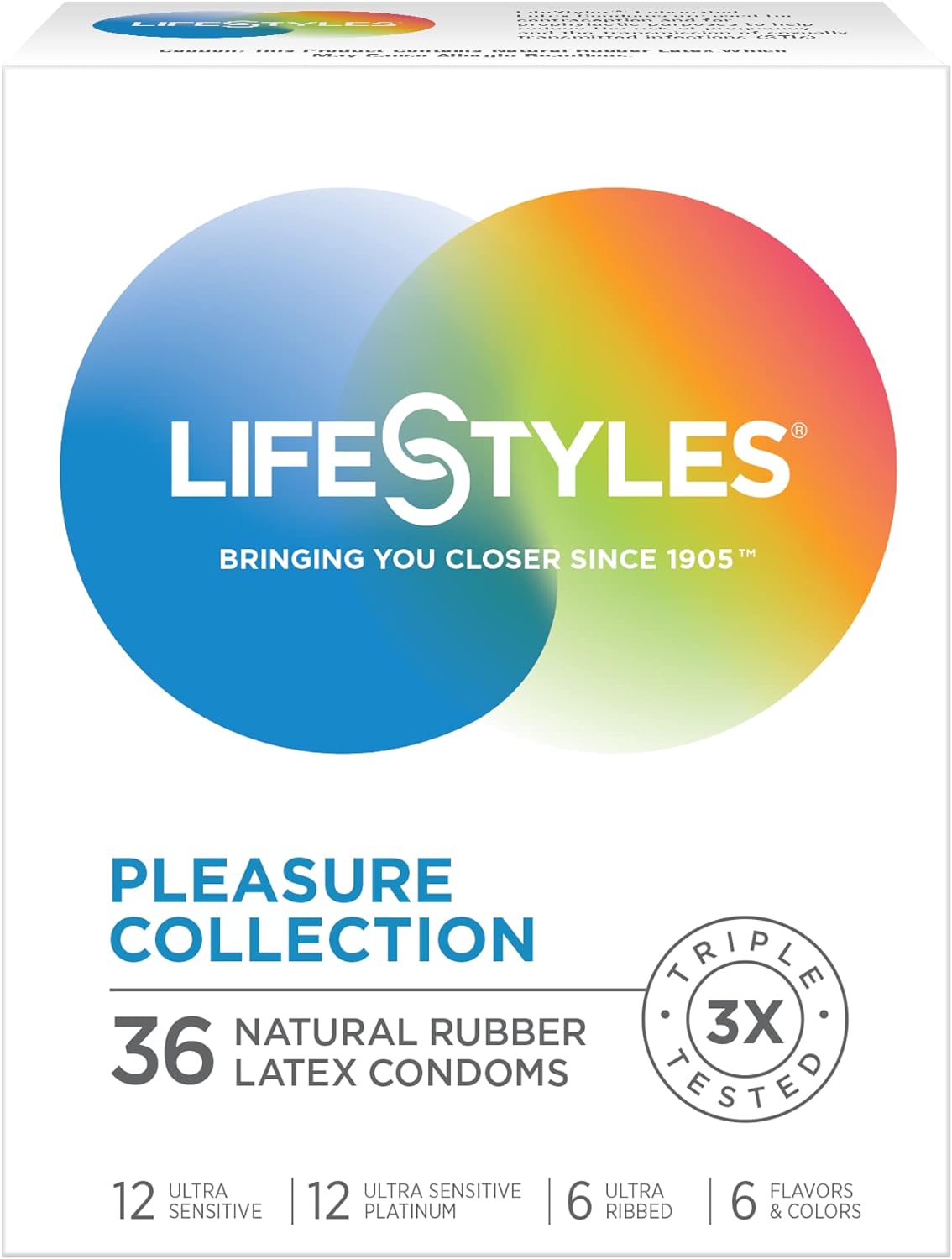 LifeStyles Pleasure Collection Variety Pack Latex Condoms