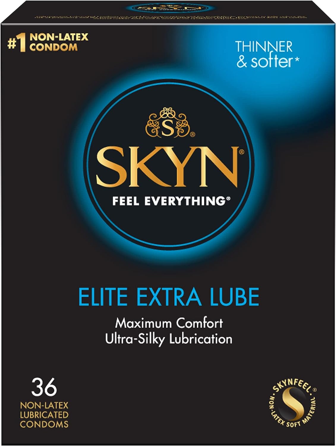 SKYN Elite Extra Lube Ultra-Thin Non-Latex Condoms