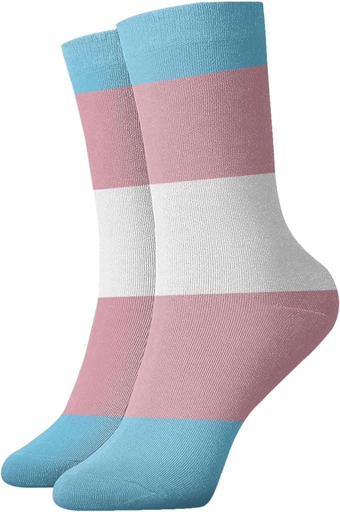 Transgender Pride Flag Unisex Casual Crew Socks