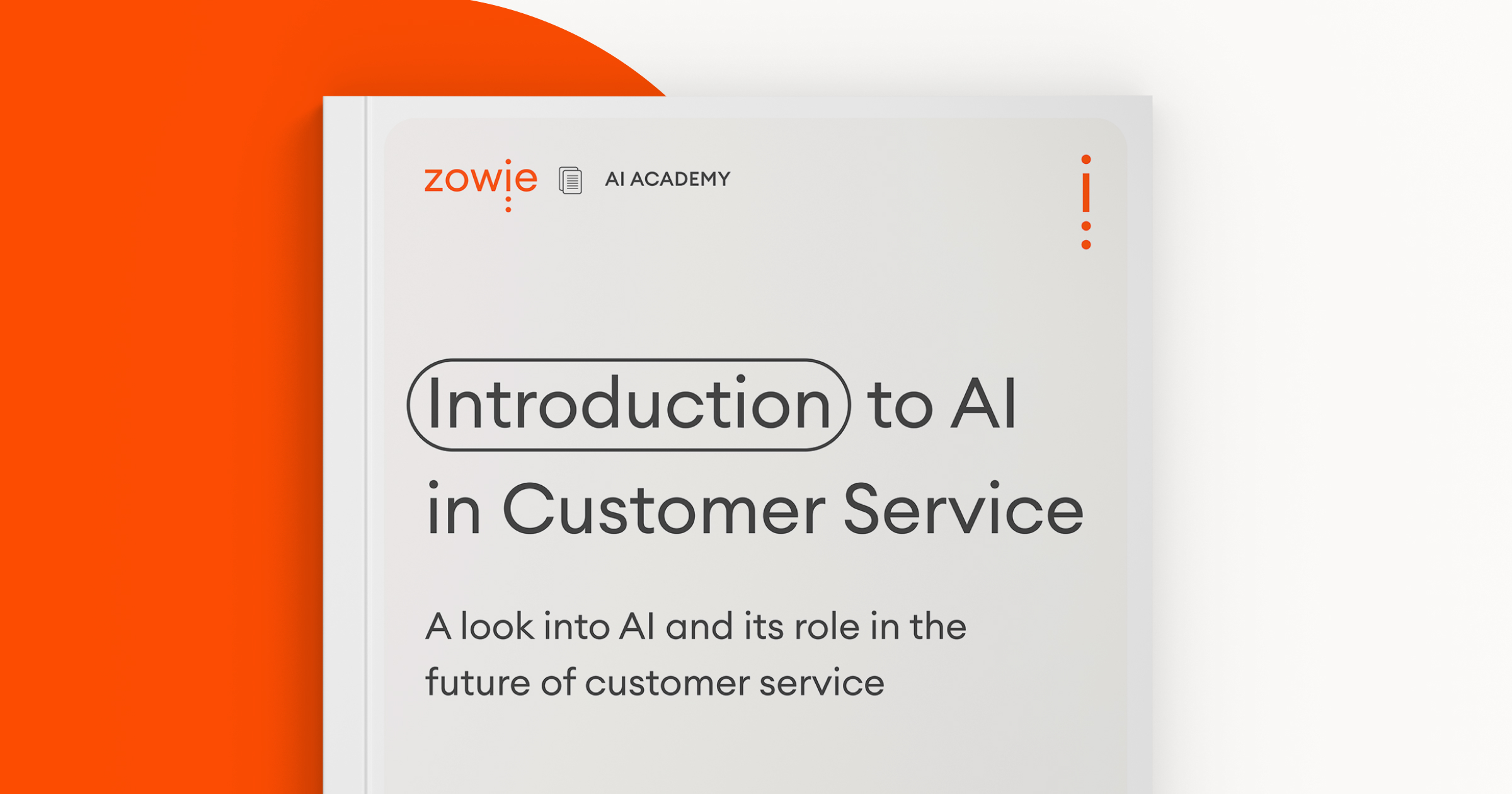Zowie Ebook: An Introduction to AI in Customer Service