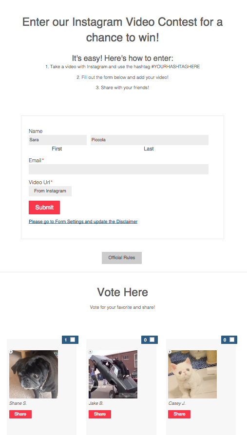 10 Templates to Build a Social Media Contest
