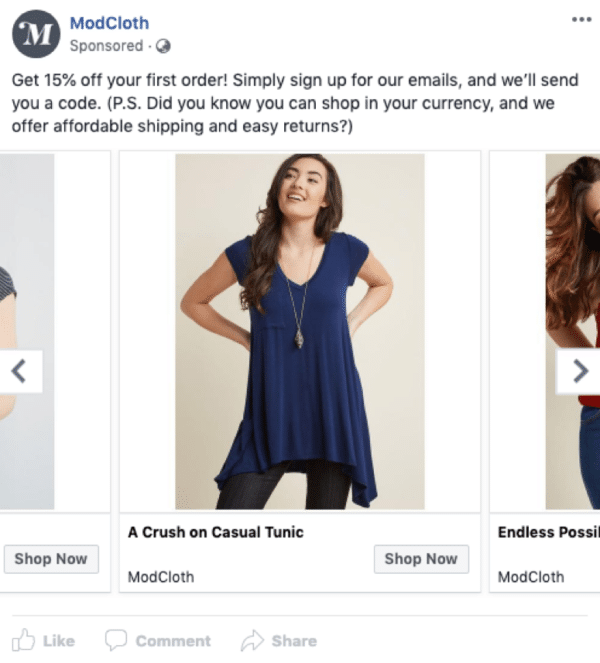 13 eCommerce Facebook Ad Examples: Stunning Images, Faces, Simplicity ...