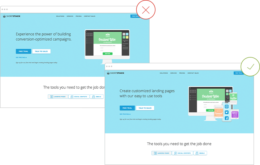Top 5 Landing Page Mistakes: Carousels, Large Images, False Footer ...