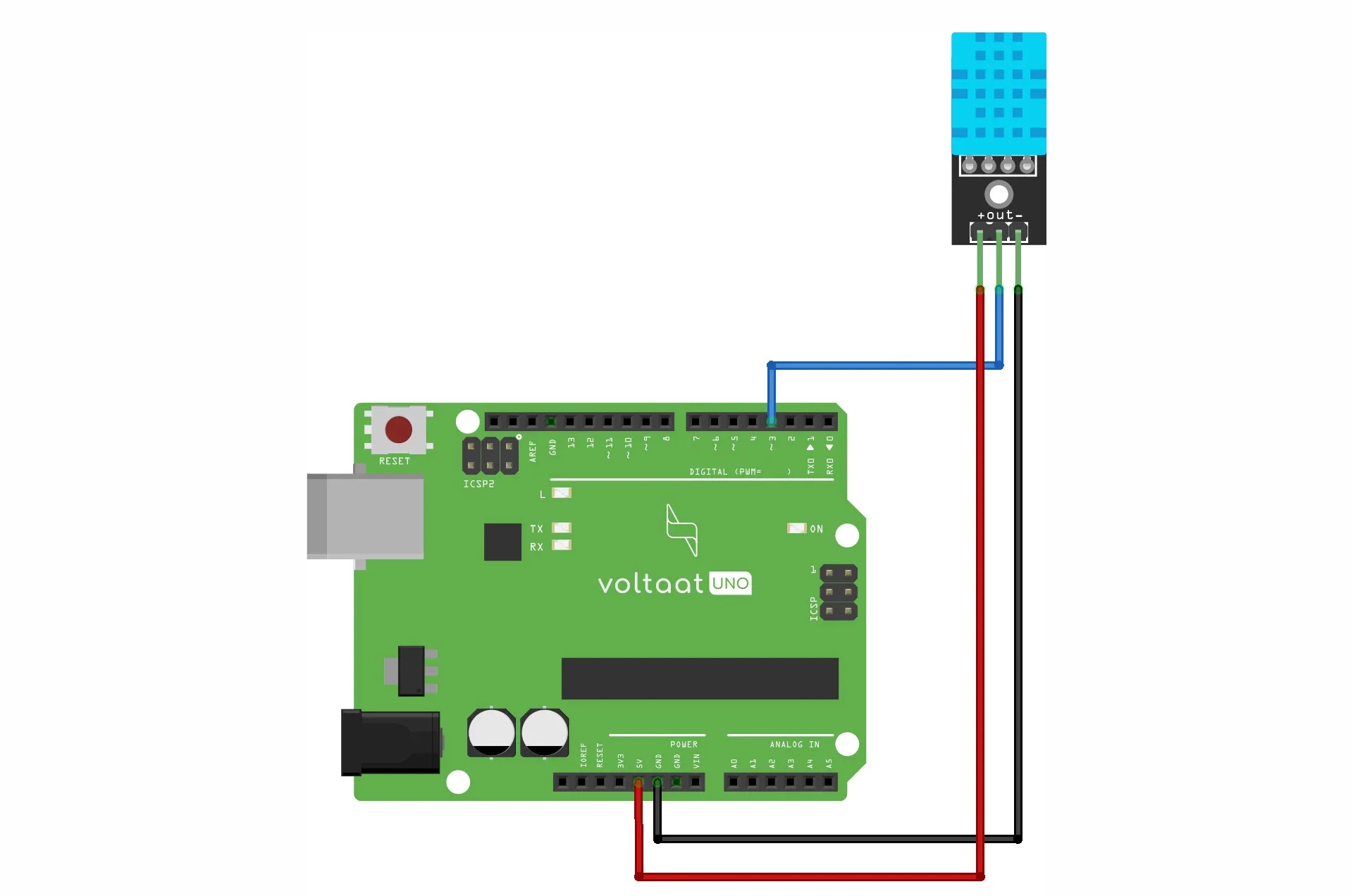 Voltaat Learn Monitor Temperature And Humidity Using Dht11