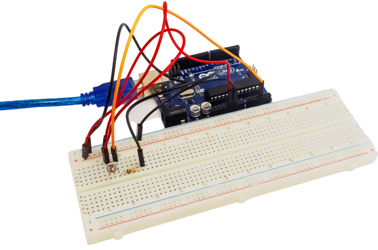 Voltaat Learn - Use the LDR to know the state of the light