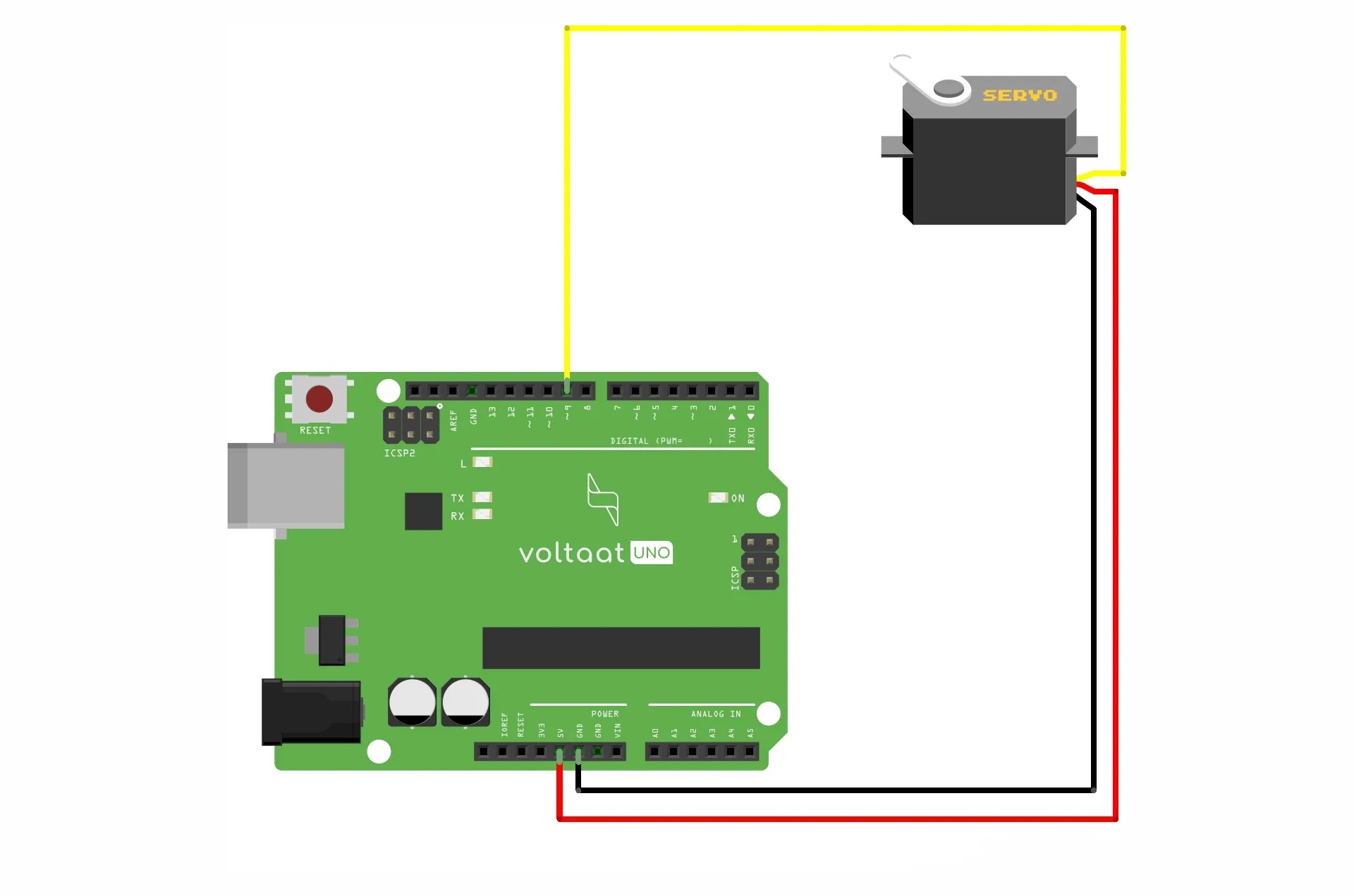 Voltaat Learn Sweep The Servo Motor Shaft With The Arduino