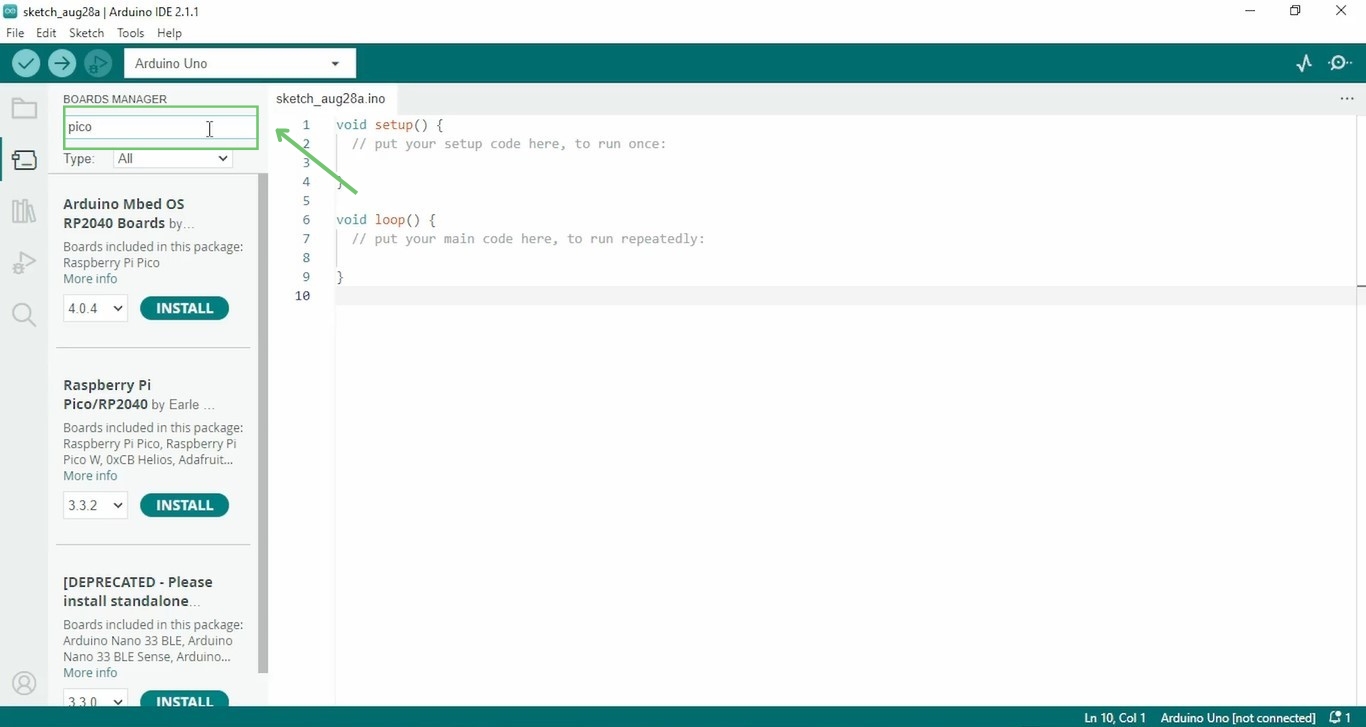 Voltaat Learn - Arduino IDE تعلم برمجة راسبيرى باى بيكو بواسطة برنامج