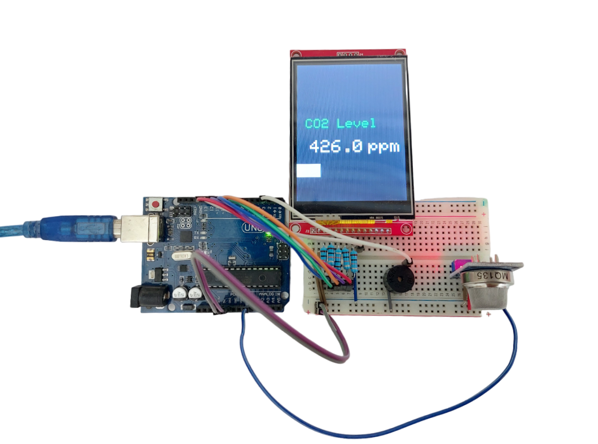 Voltaat Learn - Measure the CO2 concentration using the Arduino