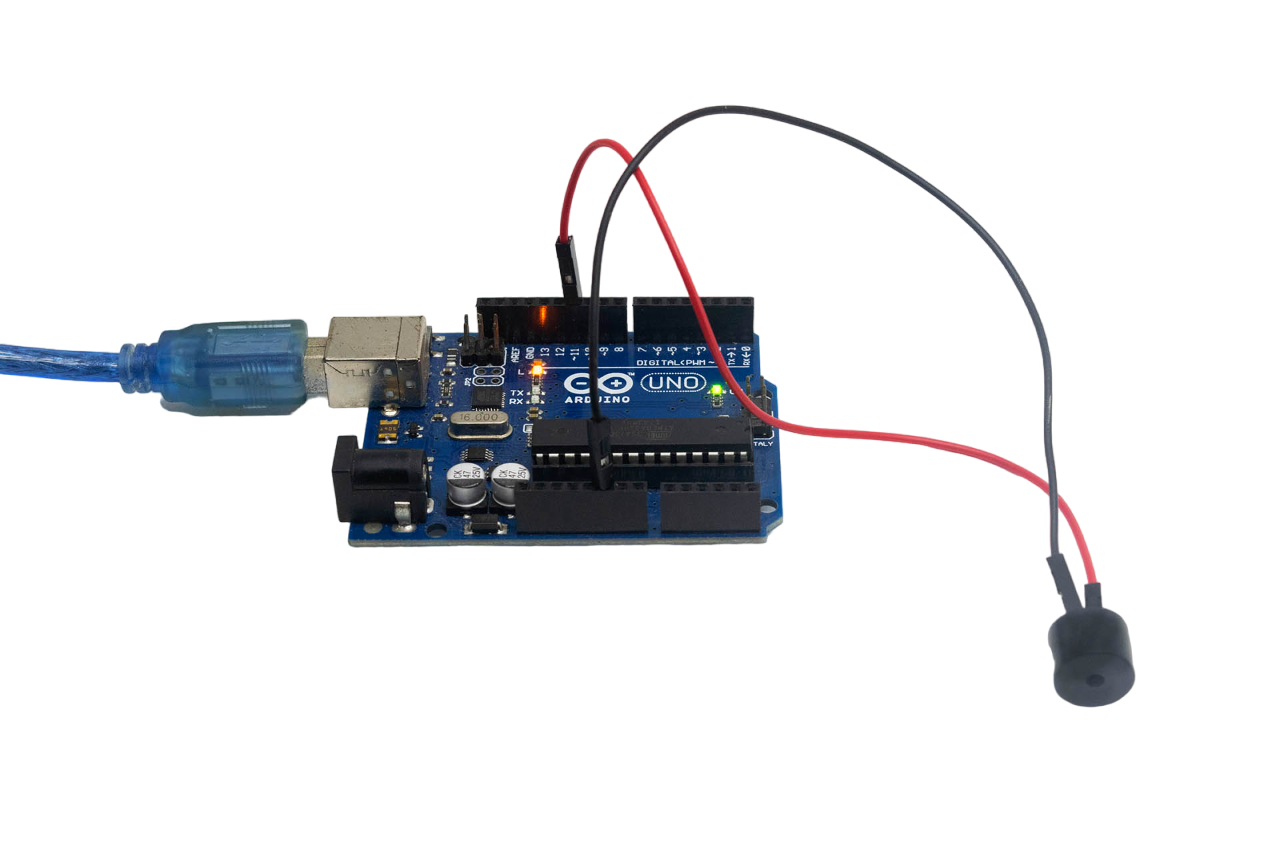 Voltaat Learn - Make an alarm sound using the passive buzzer