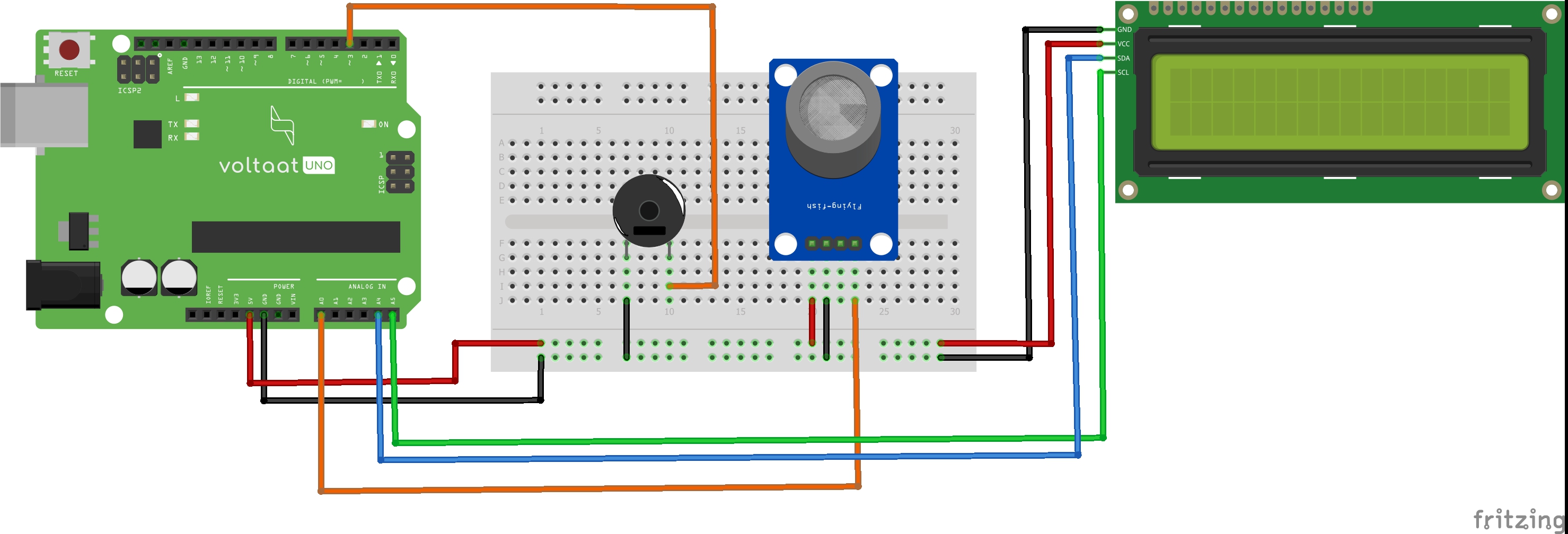 Voltaat Learn Arduino Smoke Level Detector Using Mq 135 Sensor With Alarm