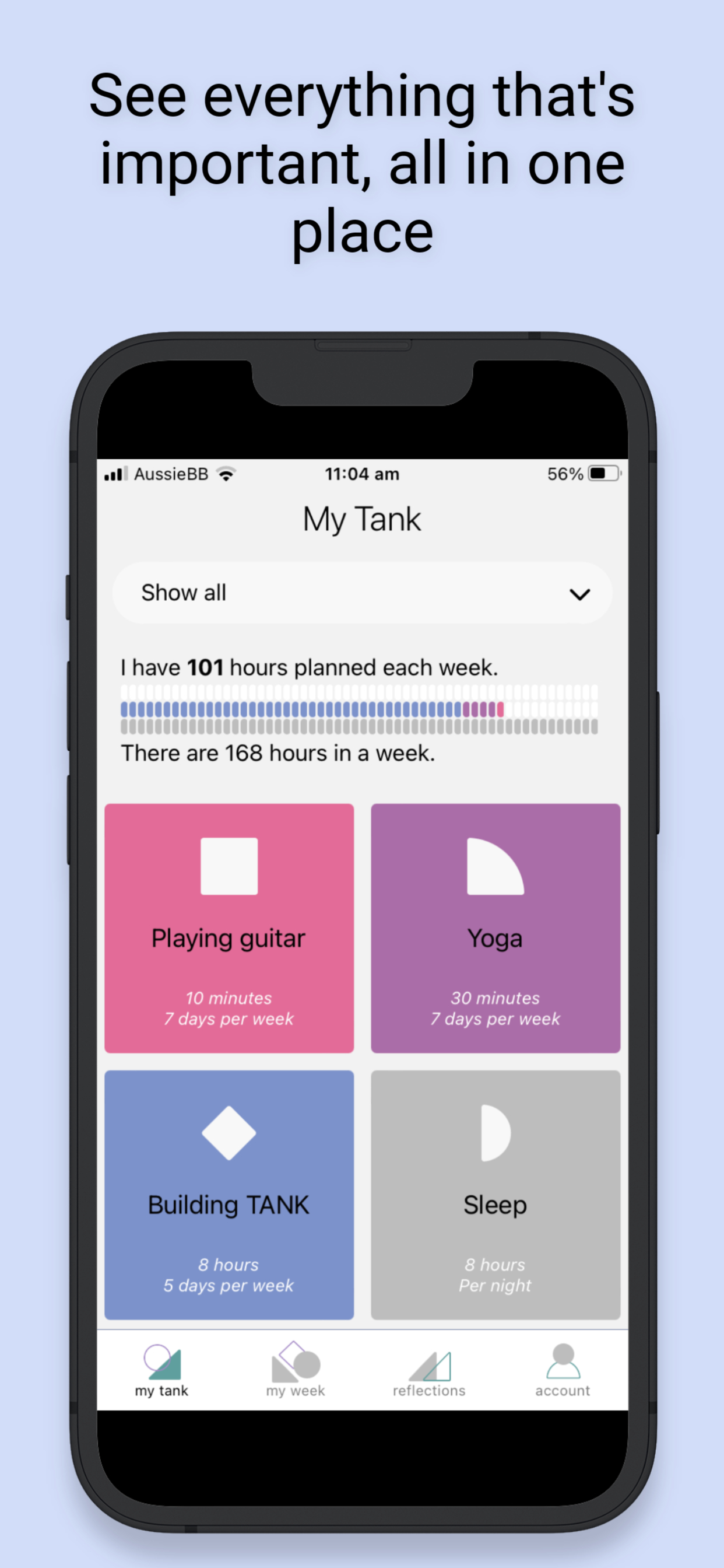 TANK - the app that fights burnout