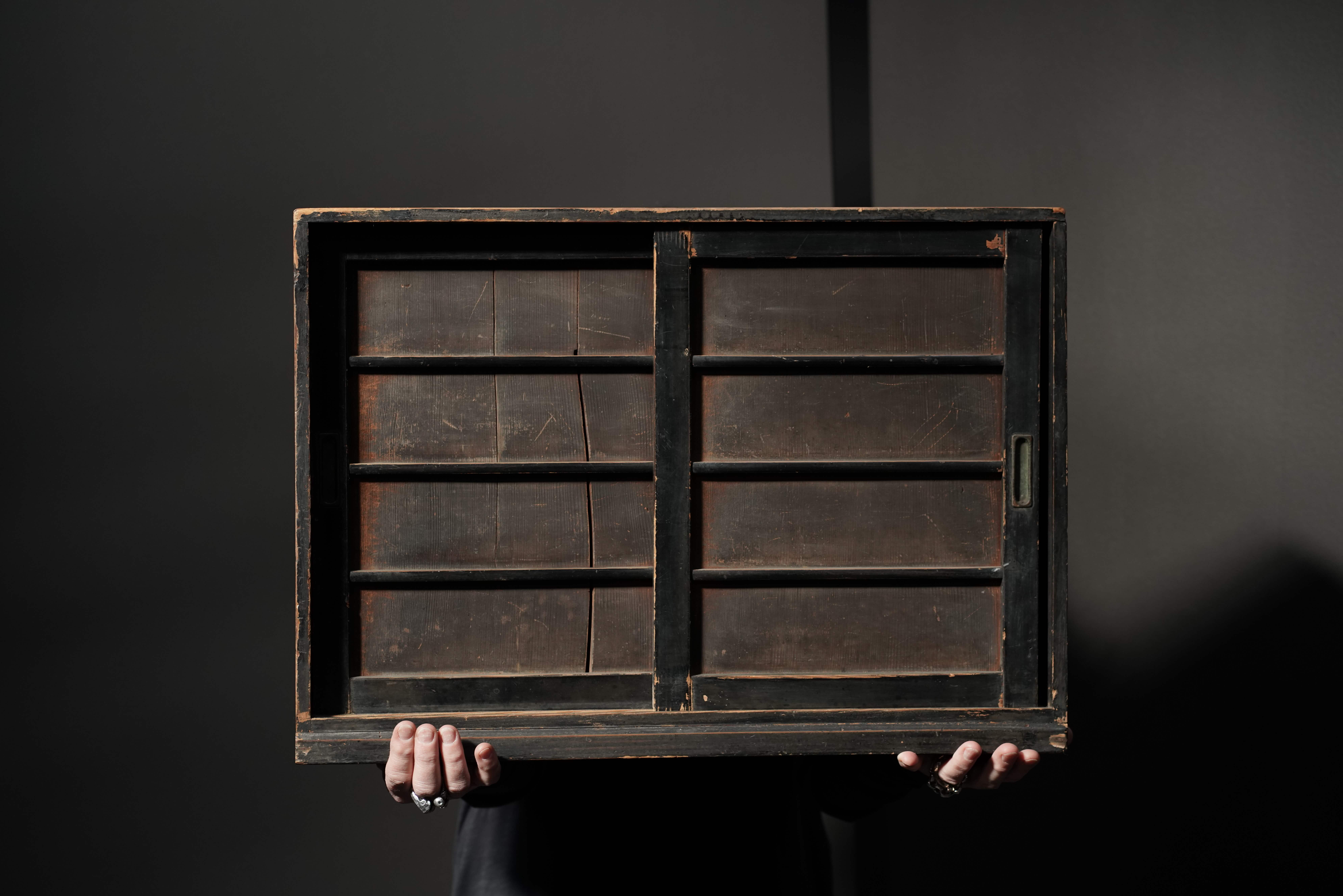 Black & Red Aged Glass Cabinet - STUDIO BALESTRA