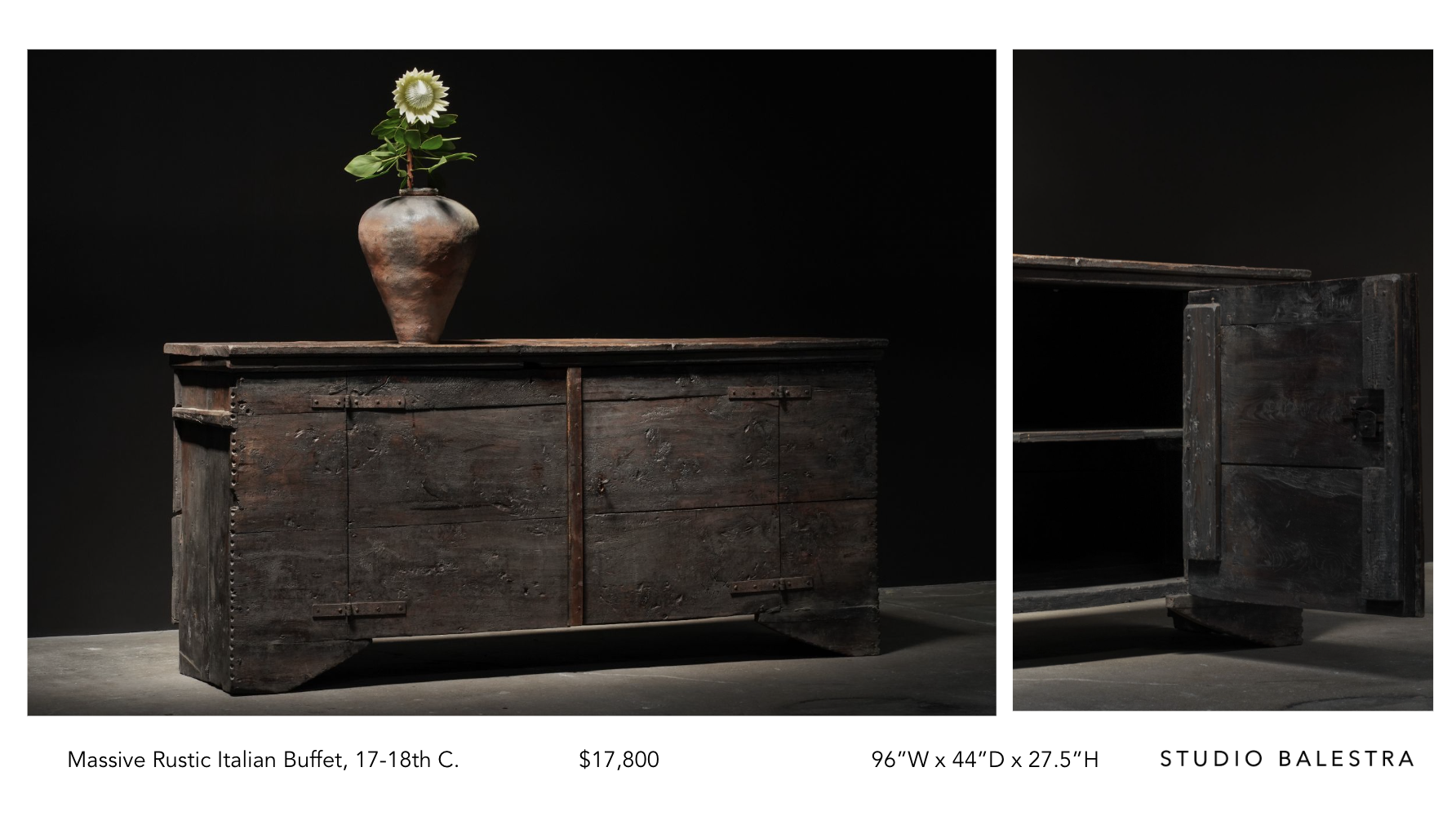 Massive Rustic Italian Buffet, 17-18th C. - STUDIO BALESTRA