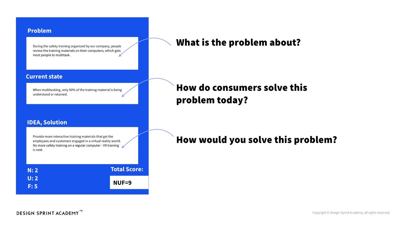 Bottom-up Innovation. How to Select 3 Ideas out of 90?