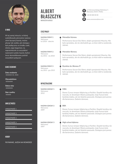 Użyj Najlepszych Wzorów CV Copywritera