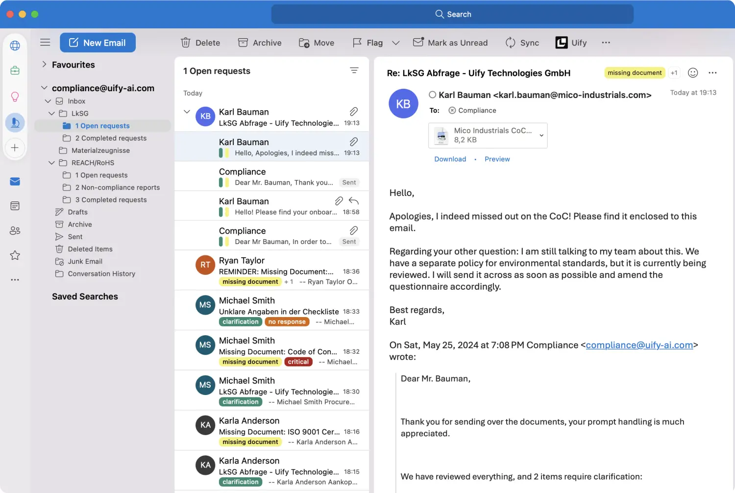 The first AI Assistant for B2B email operations