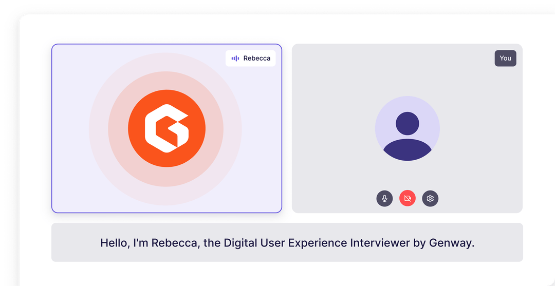 Genway AI - Rapid User Interview by AI - Autonomously and in Real Time