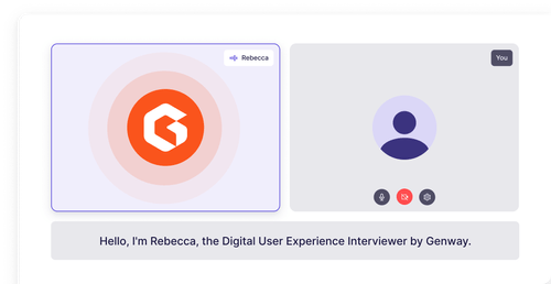 Genway AI - Rapid User Interview by AI - Autonomously and in Real Time