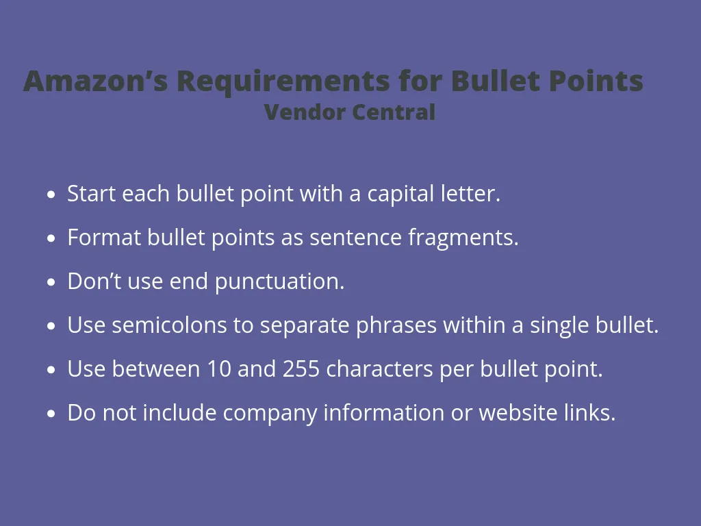How to Write the Perfect Product Feature Bullet Points on Amazon ...