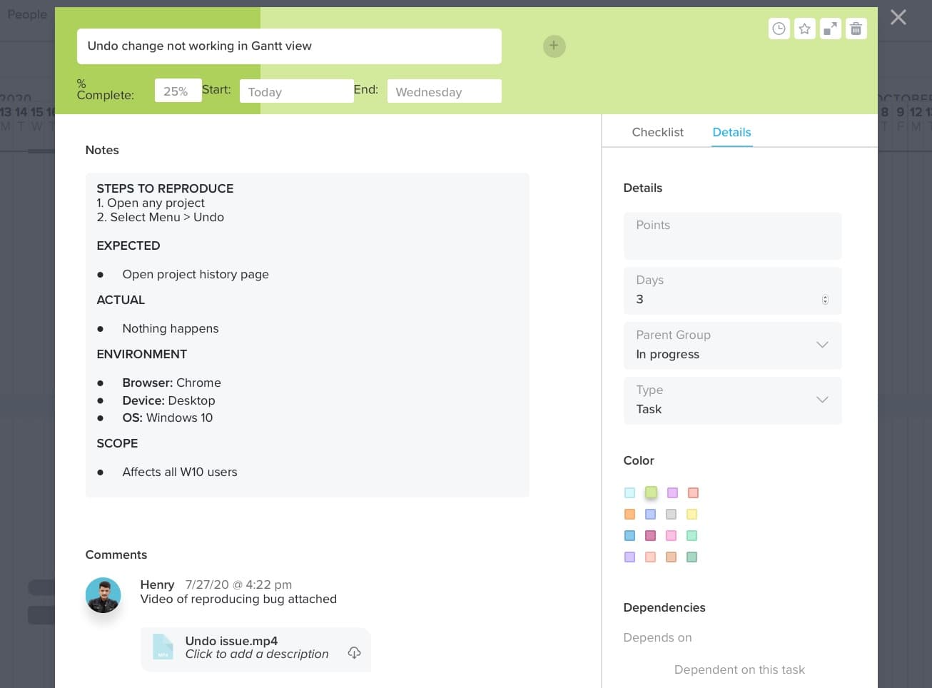 Bug Report and Issue Tracking Template | TeamGantt