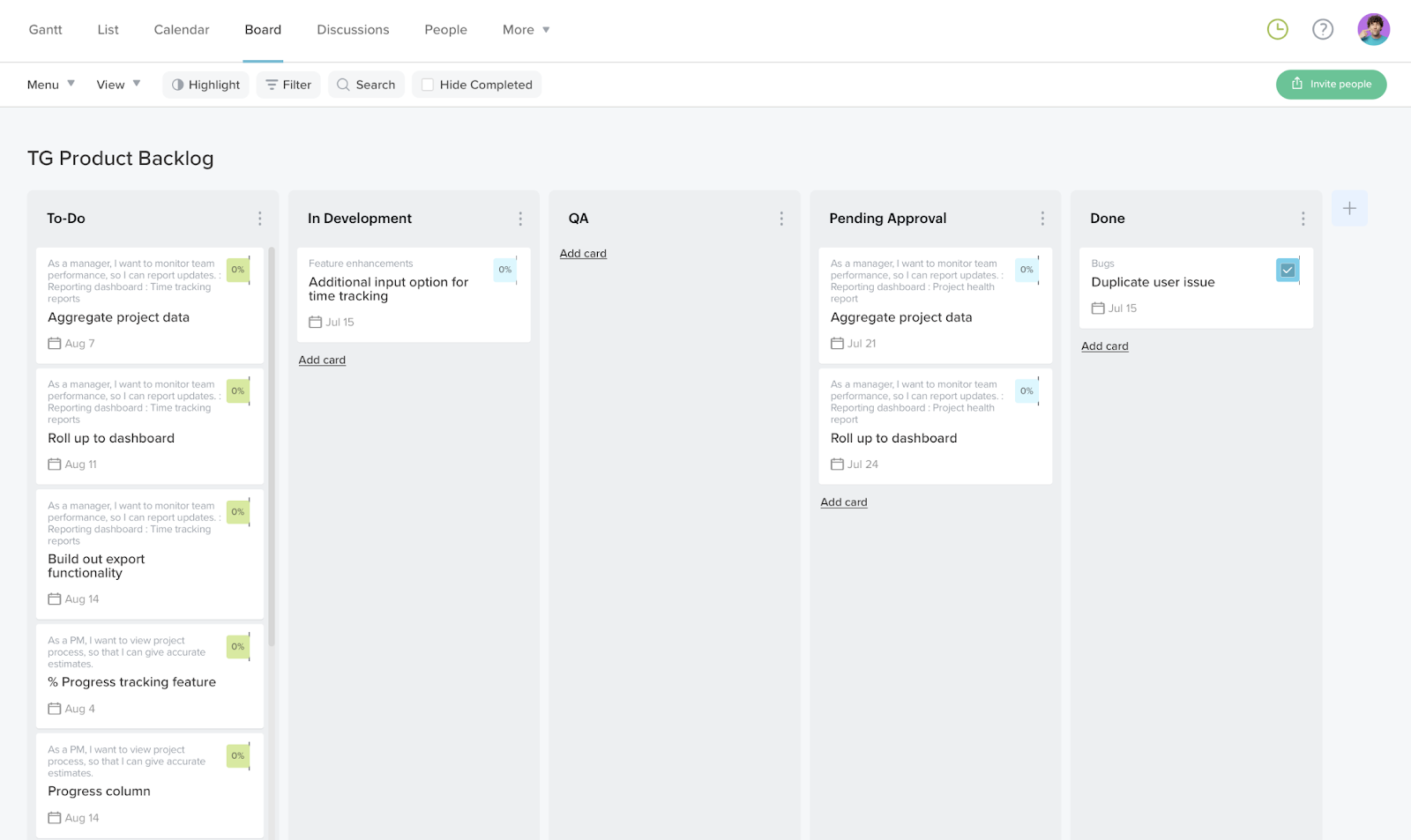 Product Backlog Template for Agile Projects | TeamGantt