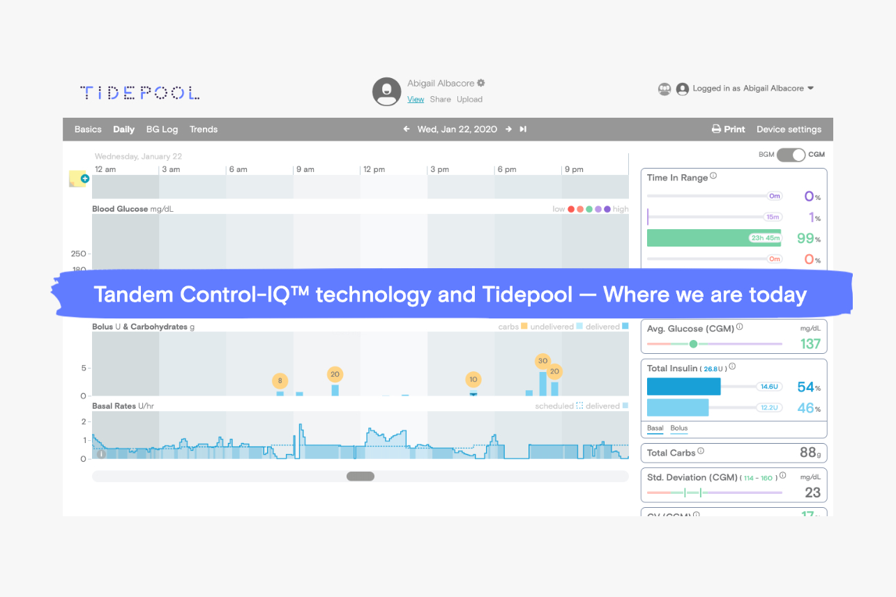 Tandem Control-IQ™️ technology and Tidepool | Tidepool