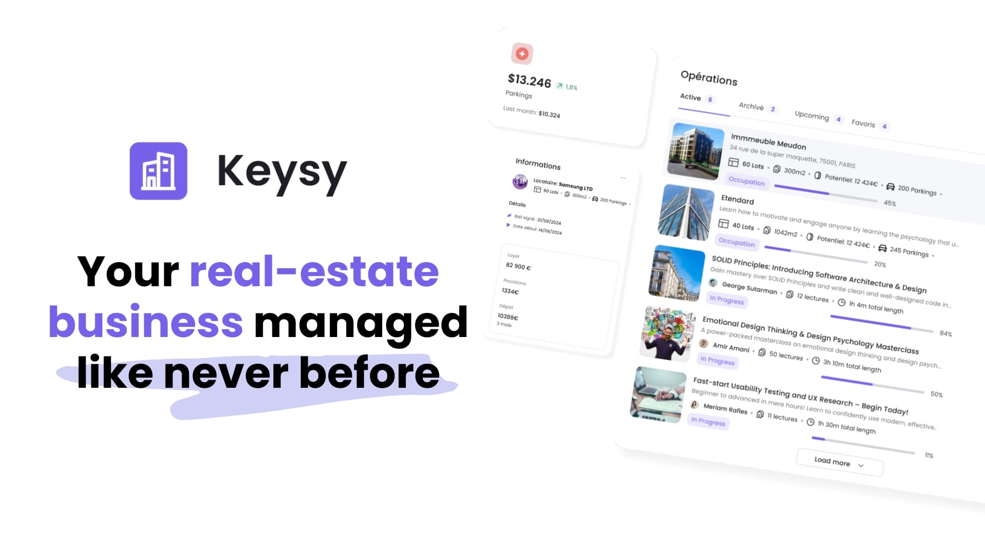 Keysy - Real estate management software for assets managers and owners