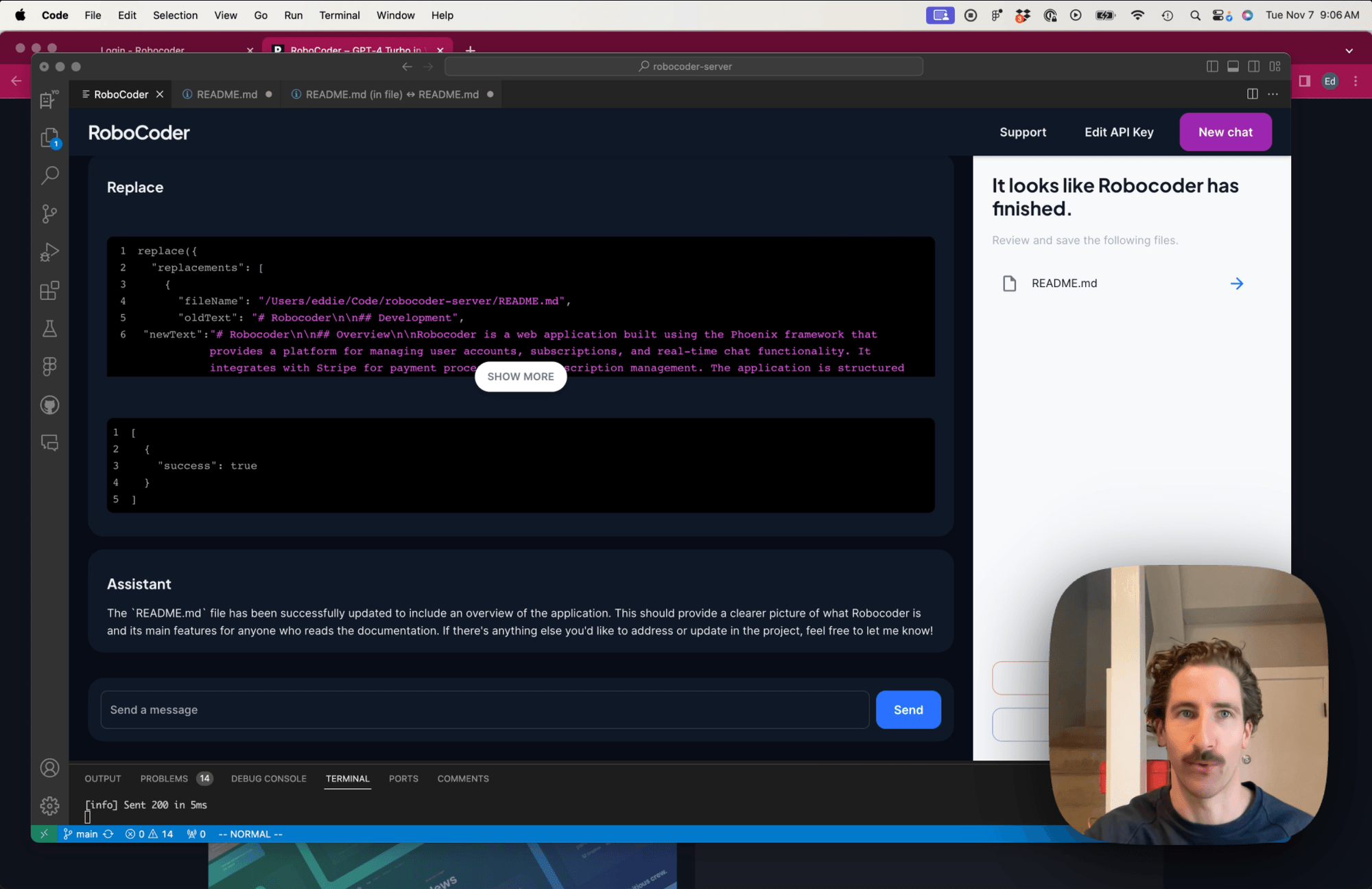 RoboCoder – GPT-4 Turbo in VS Code