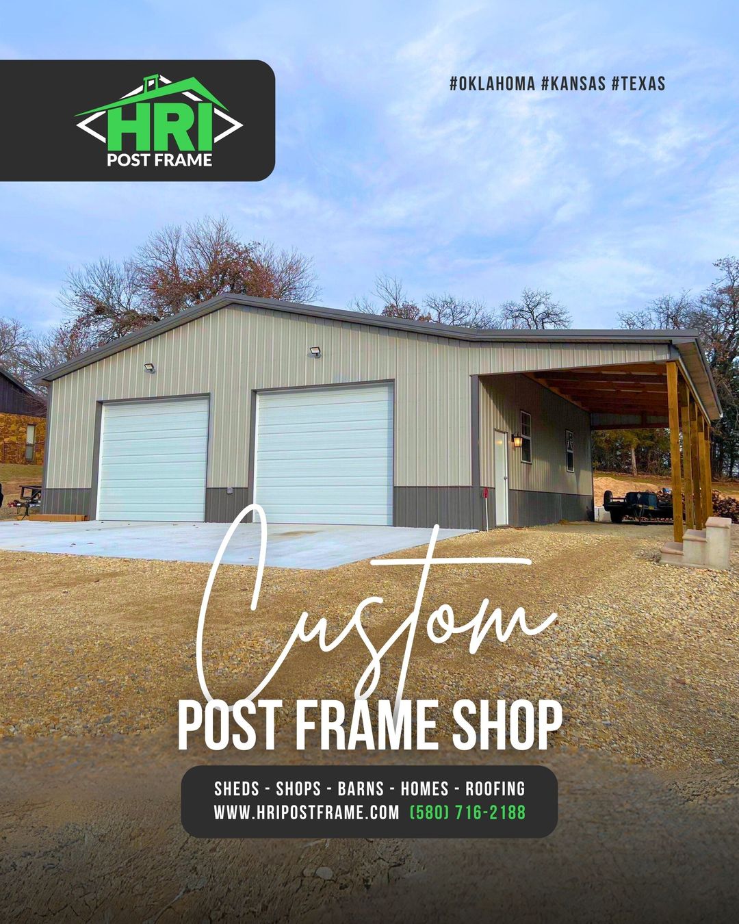 Miles Shop | HRI Post Frame - Ponca City, Oklahoma