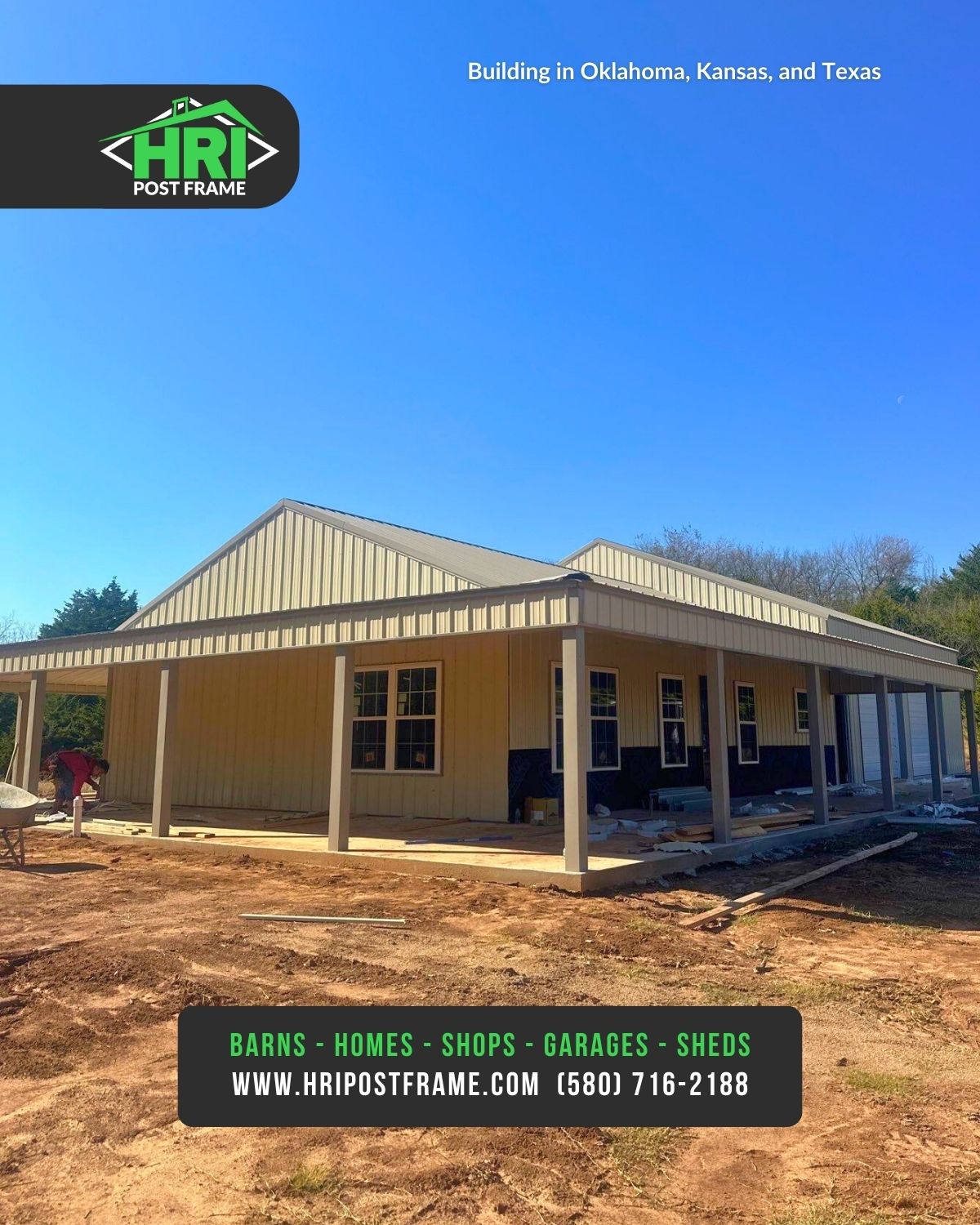 Myers Barndo | HRI Post Frame - Ponca City, Oklahoma